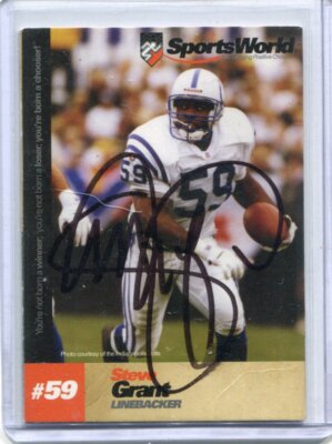 1998 Sports World = STEVE GRANT - Hand Signed Autograph - COLTS WEST ...