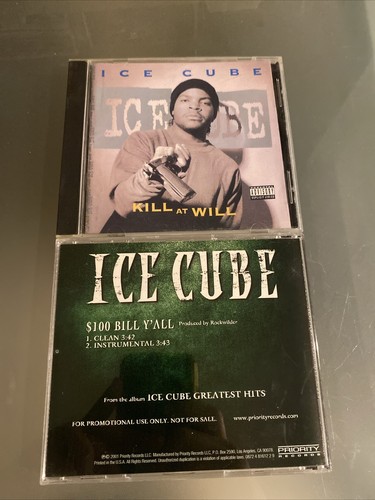 ICE CUBE Lot Kill At Will EP CD 1990 Priority OG 1st Press $100 Bill Y ...