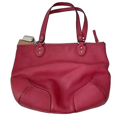 Coach M1220-23441 Poppy Rose Pink Pebbled Soft Leather Coach M1220-23441 Poppy Rose Pink Pebbled Soft Leather