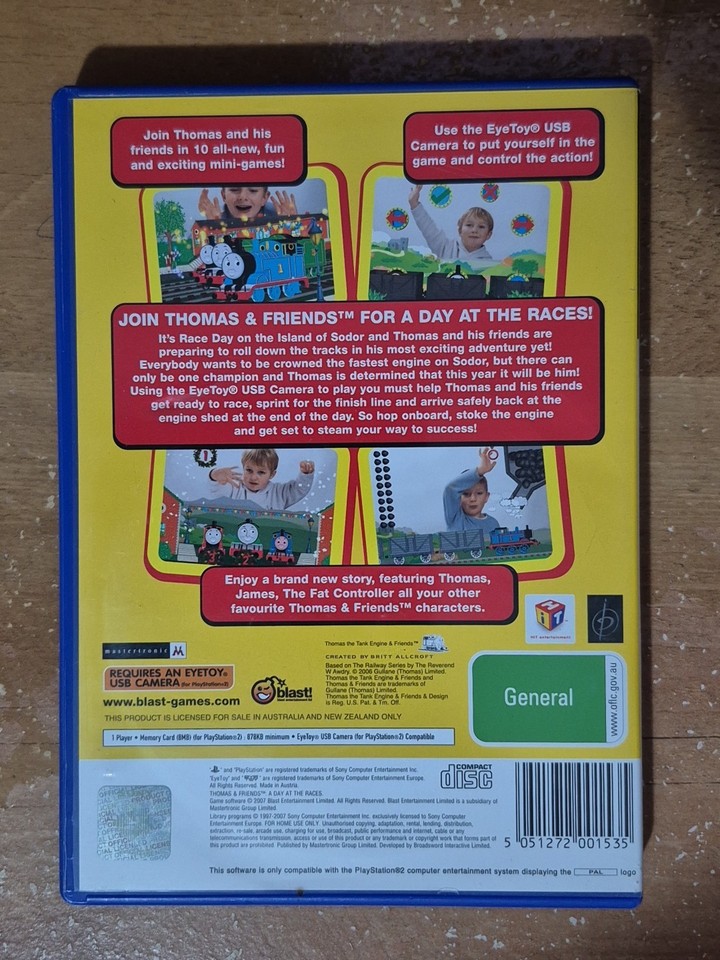 PS2 Thomas & Friends A DAY AT THE RACES Complete ~Video Game ~Free Post ...