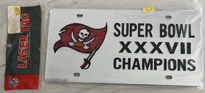 Tampa Bay Bucs Super Bowl XXXVII 37 Champs Laser Tag Mirror License ...