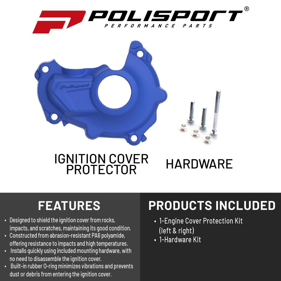 Polisport Engine Cover Kit(Grey)Compatible w/Beta RR 250/300 XTrainer ...