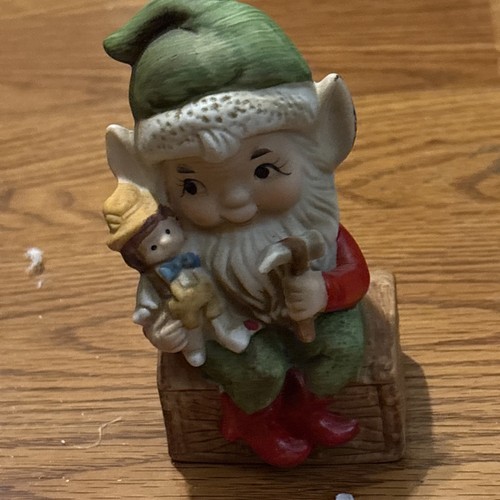 Vintage Homco #5406 Santa's Elf With Doll & Hammer | eBay