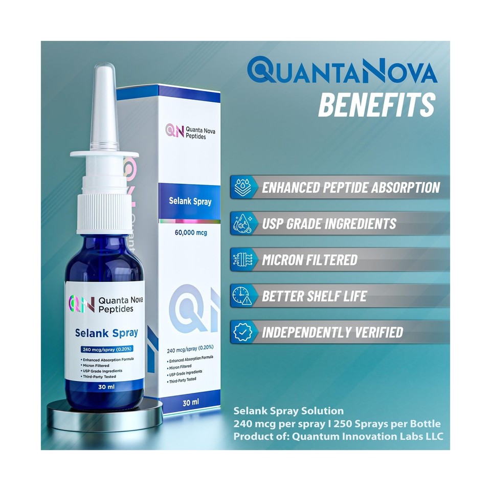 Quanta Nova | Selank Spray | 240 mcg/Spray | 60 MG Per Bottle | Third ...