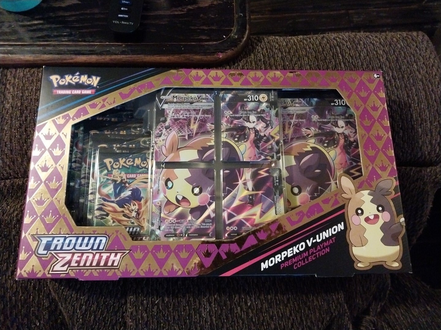 Pokemon TCG Crown Zenith Morpeko V-Union Playmat Premium Collection Box ...