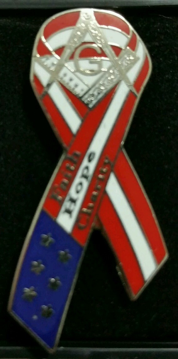 Freemason Faith, Hope, Charity Ribbon Lapel Pin | eBay