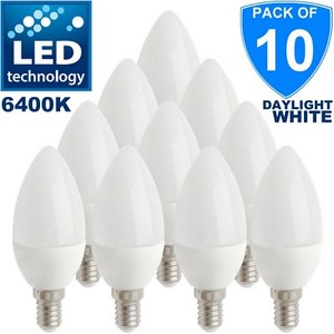 10x 5w = 30w E14 LED Small Screw Candle Light Bulbs Cool White 865 ...
