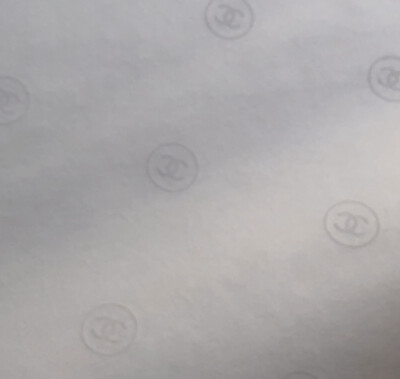 3 x Folded GENUINE CHANEL GIFT WRAP / TISSUE PAPER White CC Logo ...