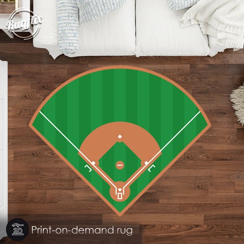 Baseball Field Rug | eBay
