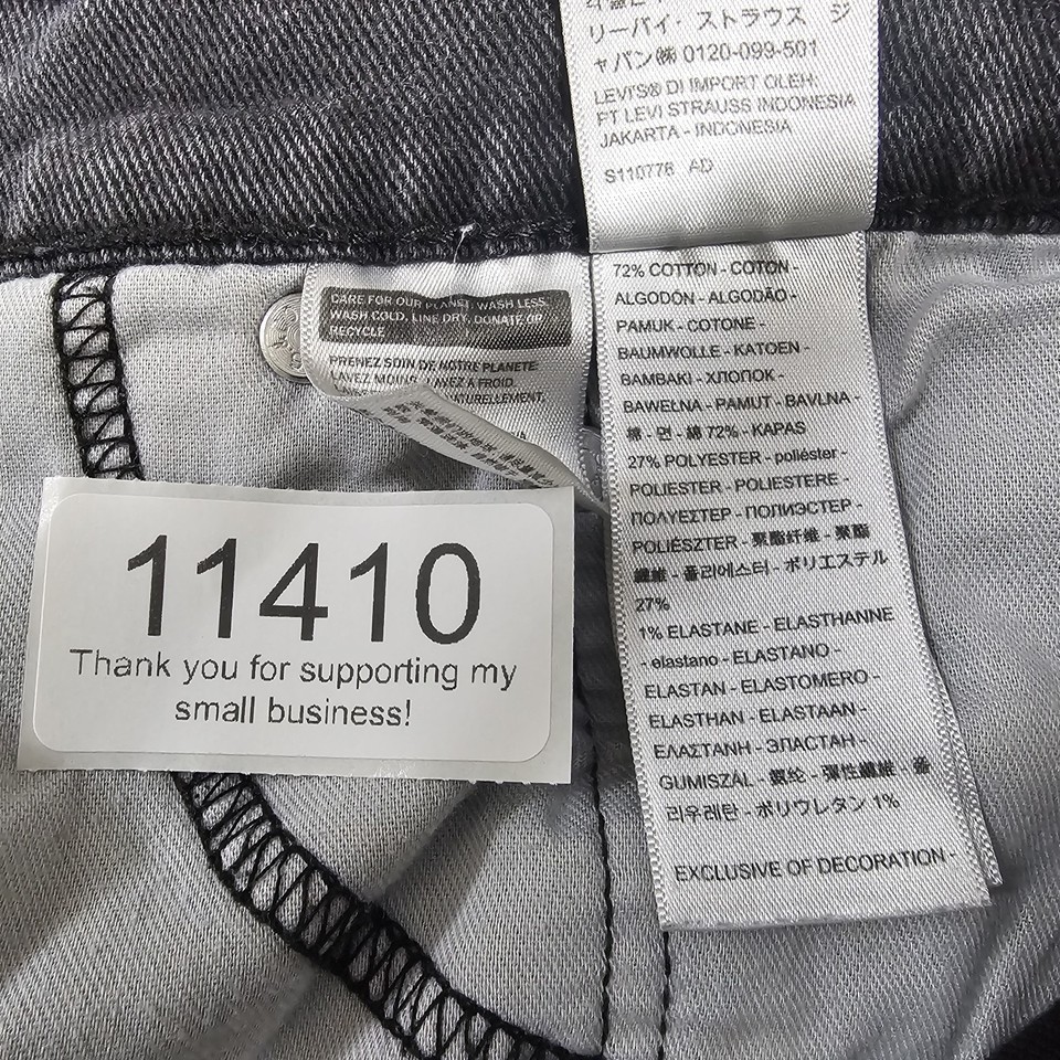 Levis 511 Jeans Mens 34x30 Black Flex Slim Tapered Stretch Denim | eBay