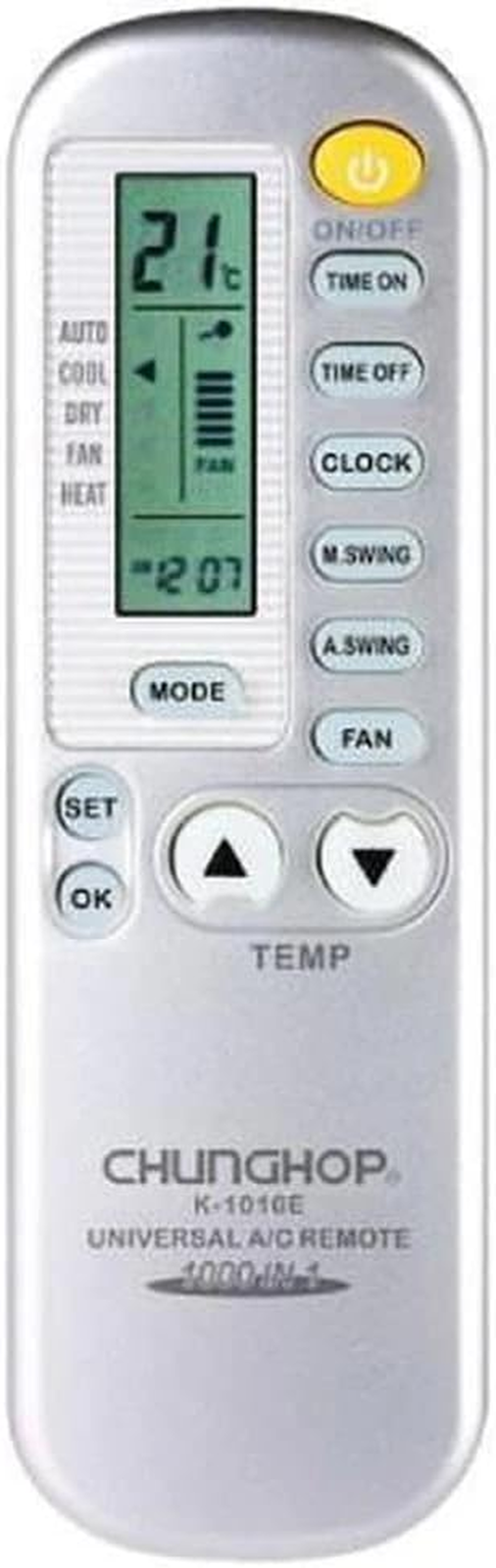 Universal Remote Compatible for Aircon Remote Replacement Silver - AC ...