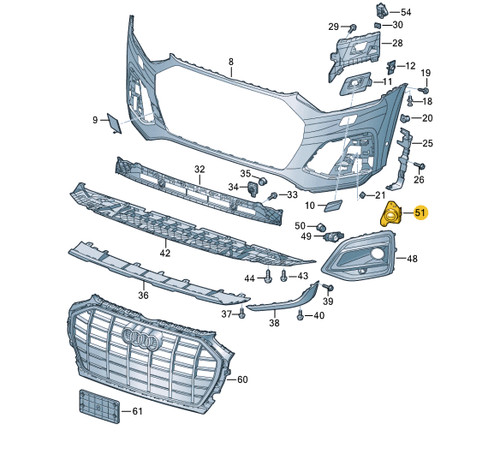 NEW AUDI Q5 FY FRONT LEFT BUMPER TRIM 80A807819 80A-807-819 | eBay