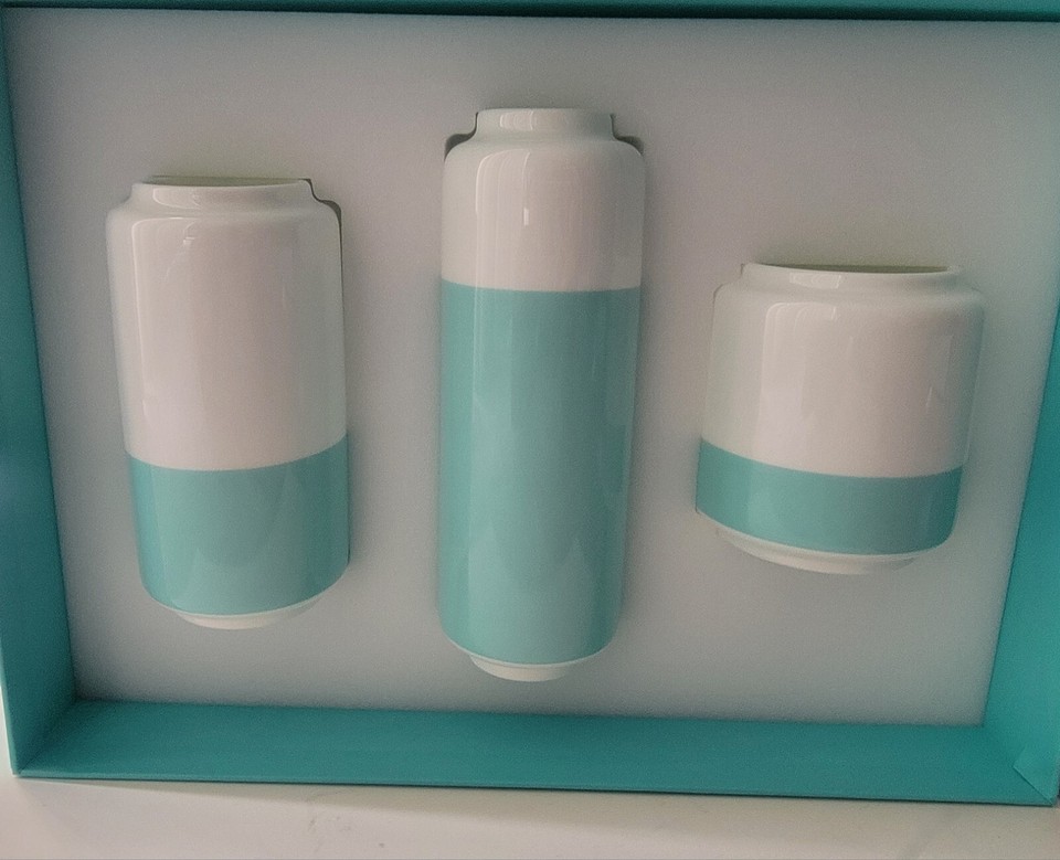 Tiffany&Co Colorblock Mini Vases Set Of 3 | eBay