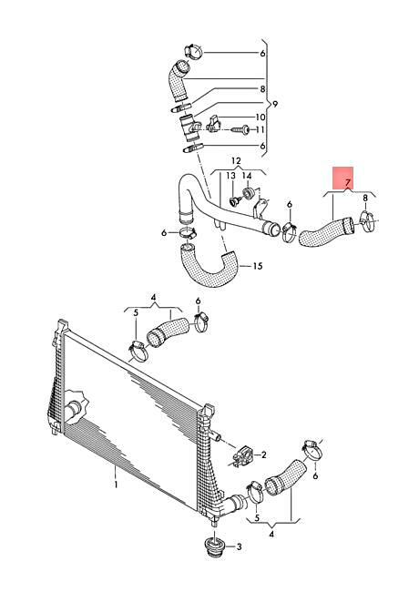 NEW VW DIESEL-INDUSTRIE-MOTORE 028 069 2X0 PRESSURE HOSE 2X0145593 ...