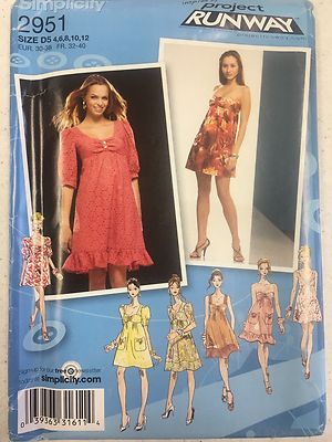 Simplicity #2951 Misses'/Miss Petite Mini- Dress or Dress w/ Bodice ...