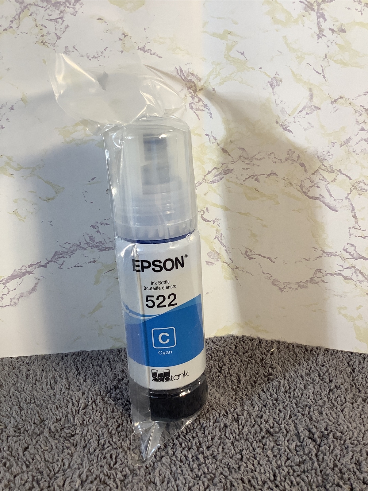GENUINE Epson EcoTank 522 Cyan Ink Bottle 65ml Sealed Bag Exp 8/27 | eBay
