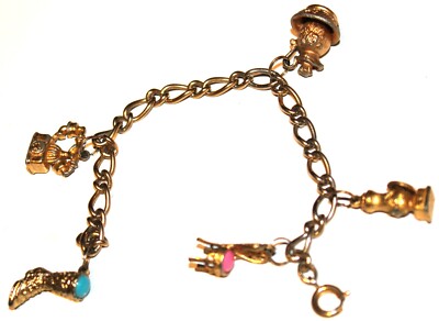 Vintage In Seattle Fabulous vtg goldtone metal AVON charms Bracelet Lot ...