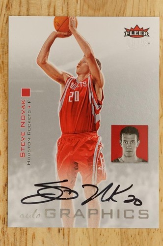 2007-08 Fleer Ultra Autographics Steve Novak AU-NO Autograph Houston ...