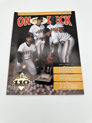 1996 The Official Magazine of Pittsburgh Pirates On Deck Program Vol 1 ...