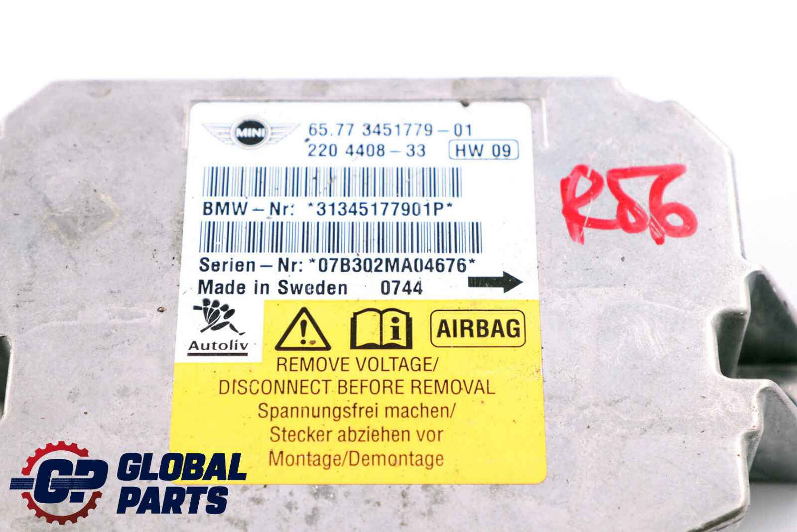 Mini Cooper One R55 R56 Airbag ECU Control Unit Module 3451779 | eBay