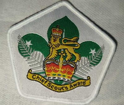 Boy Scout New Zealand Chief Scout's Award highest rank badge / woven ...