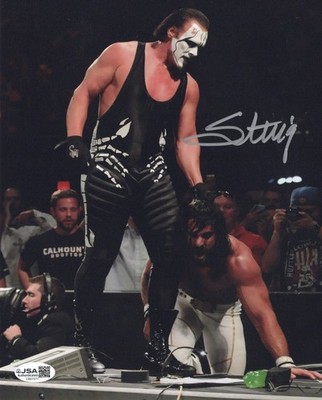 Sting autographed signed 8x10 photo AEW WCW WWF NWA UWF CWA WWE JSA COA ...