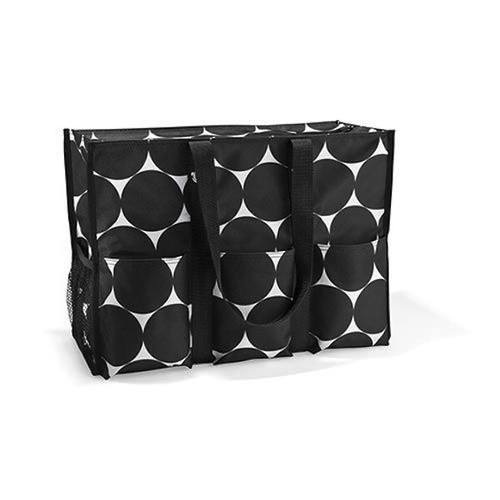 Thirty One Super Organizing Zip Top Utility tote bag 31 Gift Big dots ...