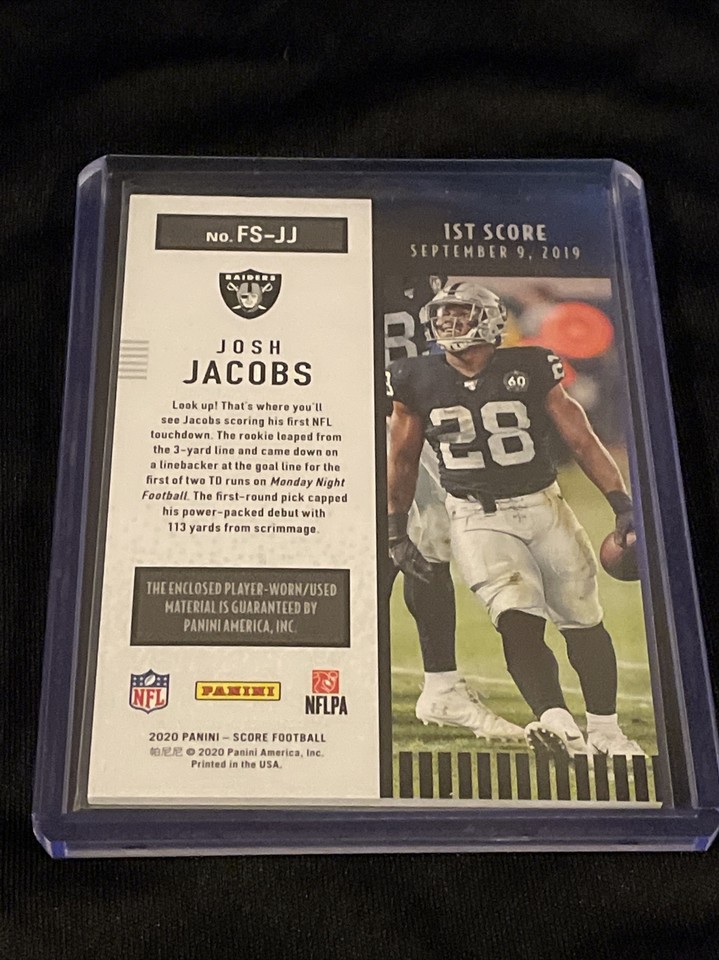 2020 Score Josh Jacobs 1st Score Jersey #FS-JJ | eBay