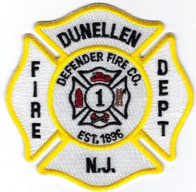 NEW JERSEY - Dunellen - Defender Fire Co. Patch - [Fully Embroidered ...