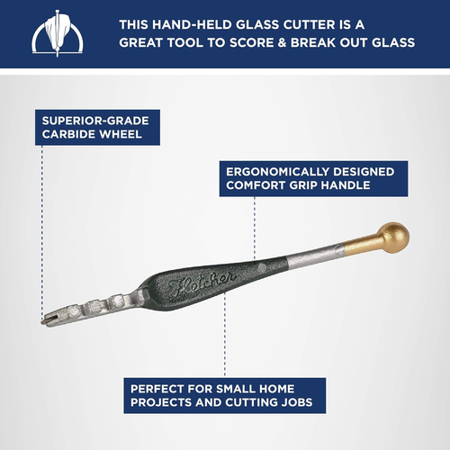 ® Gold-Tip Handheld Glass Cutter, Cutting Tool (Carbide) - Made in The ...