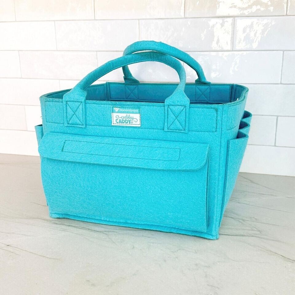 Diamond Press Storage Cubby Caddy Teal Brand New Organizer | eBay