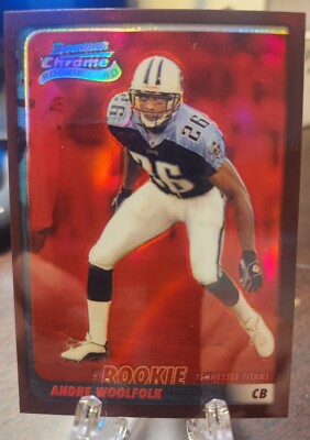 2003 Bowman Chrome Andre Woolfolk /235 Red Refractor Parallel Rookie ...