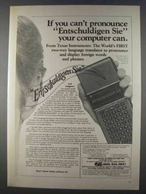 1980 Texas Instruments Language Translator Ad | eBay