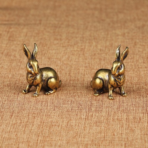 Handmade pure copper rabbit antique decorative handicraft collection ...