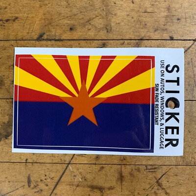 Arizona Flag Sticker - Vinyl AZ Decal For Boat Car RV with UV ...