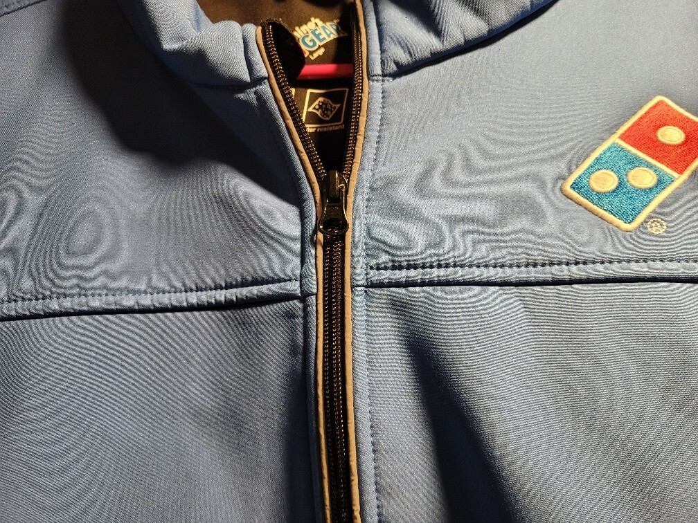 EUC Dominos Pizza Gear Delivery Jacket Large Water Windproof Full Zip ...