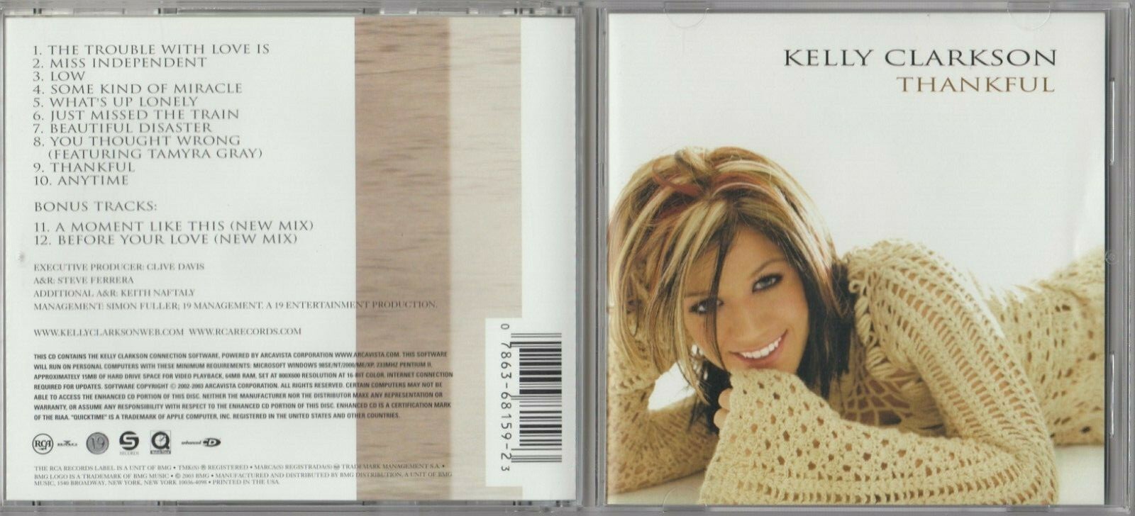 Kelly Clarkson - Thankful (CD, Apr-2003, RCA) | eBay