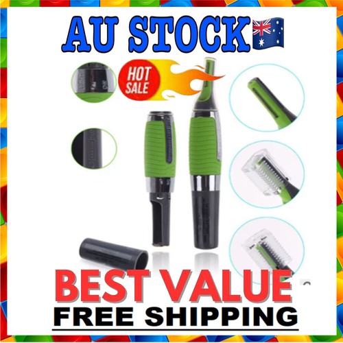 Hair Trimmer Groomer Nose Ear Eyebrows Neck hair Razor with light micro ...