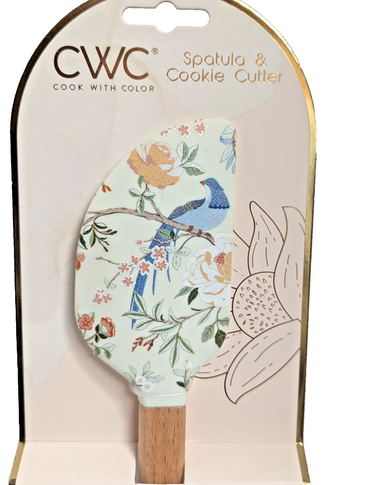 CWC Cook with Color Peacock Blue Bird Spatula Cooke Cutter 12-inch ...