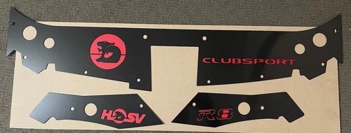 Holden VF HSV Rad Panels HSV/Logo & Clubsport R8 Satin Black Red Logos ...