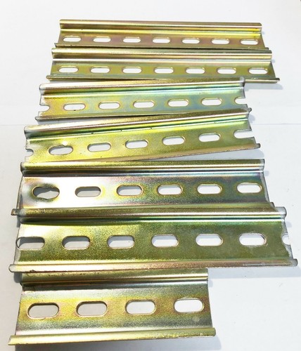 DIN Slotted Rails Metal 7 Piece Lot #10173 | eBay