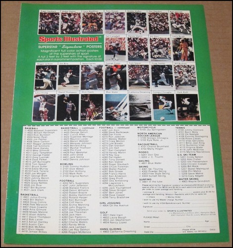 1979 SI Posters Print Ad Advert Walter Payton Reggie Jackson Dr J ...