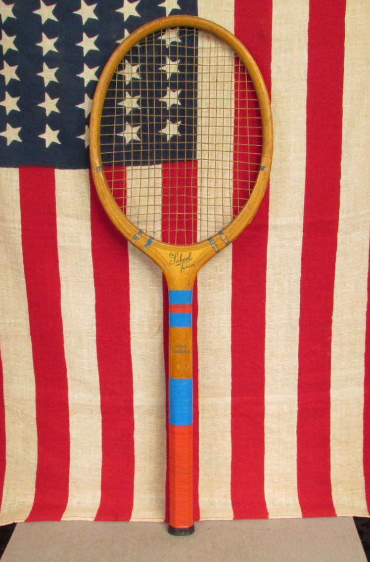 Vintage Antique School Junior Wood Tennis Racquet Grays of Cambridge ...