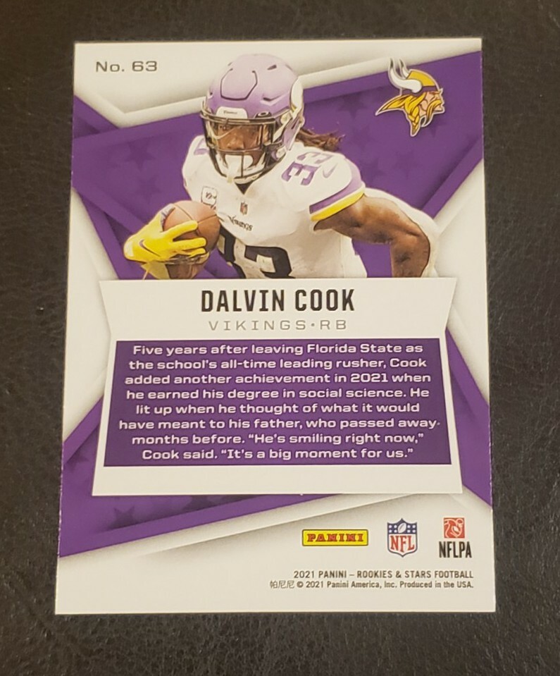 Dalvin Cook #63 Base 2021 Panini Rookies & Stars Football Card | eBay