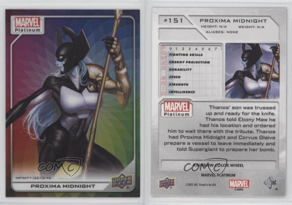 2023 Marvel Platinum High Series Rainbow Color Wheel Proxima Midnight ...