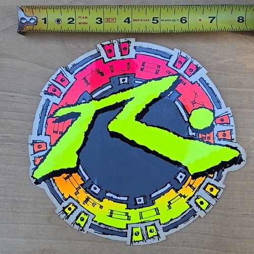 Rusty Surf Sticker LARGE 8" Rare Surfboard Neon 90s Gotcha Stussy Skate ...