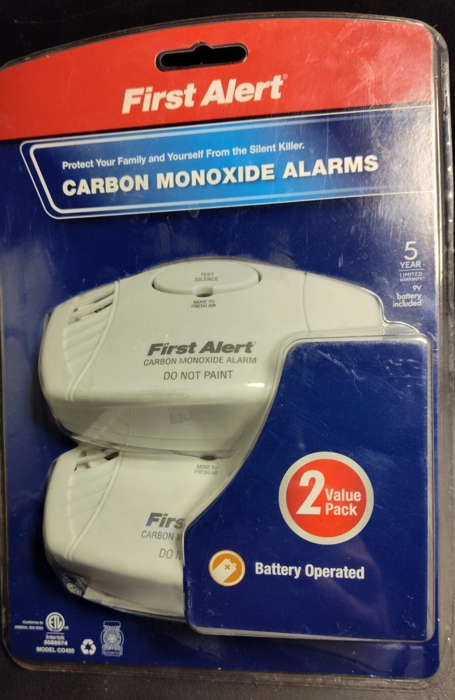 First Alert CO400 Carbon Monoxide Plug-In Alarm with Battery 2 Pack | eBay