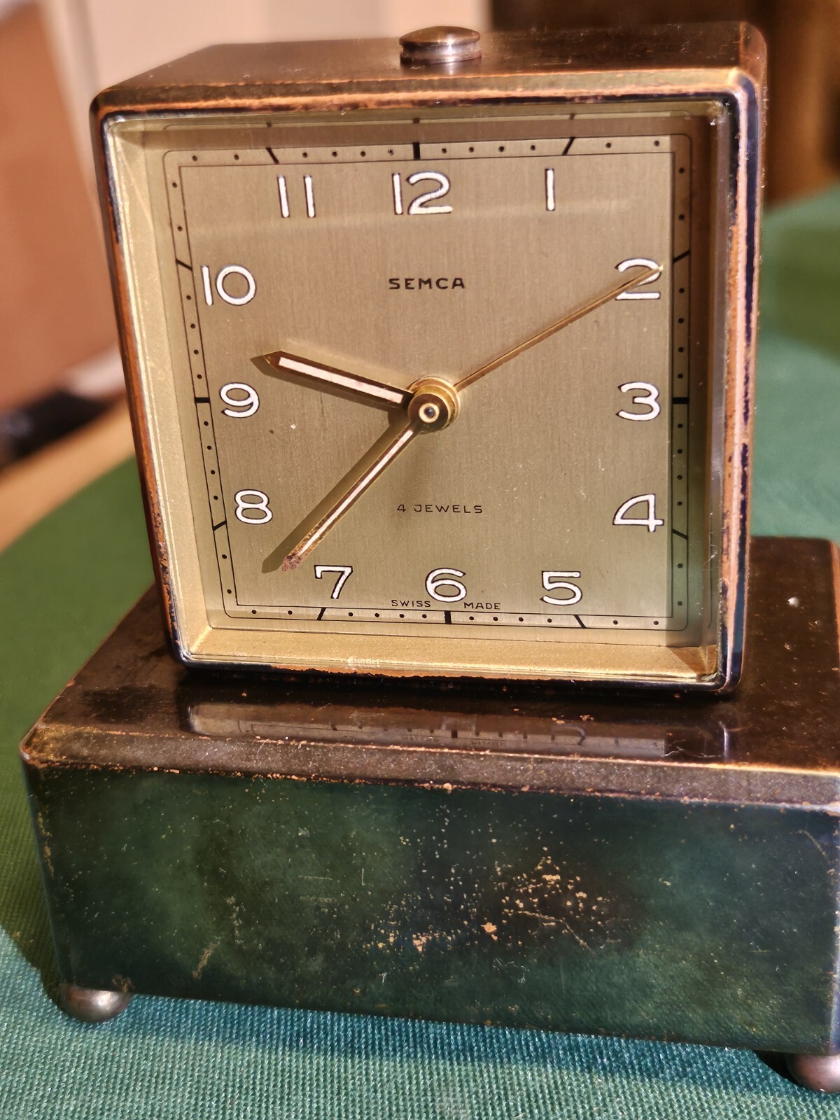 Vintage Early Musical Alarm Clock SEMCA. Swiss 4 Jewels | eBay