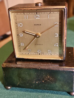 Vintage Early Musical Alarm Clock SEMCA. Swiss 4 Jewels | eBay
