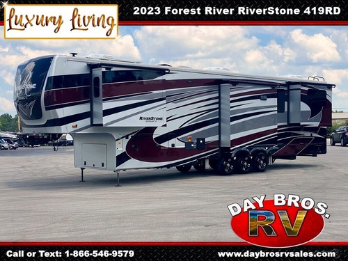 23 Forest River RV Riverstone 419RD Luxury Fifth Wheel Towable Camper ...